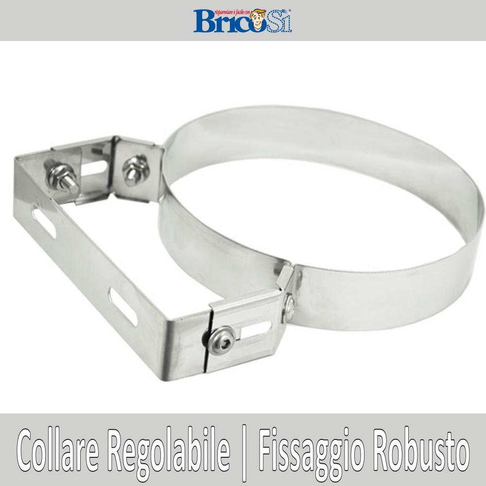 Collare Staffa Fascetta di Fissaggio Regolabile Acciaio Inox per tubi ...